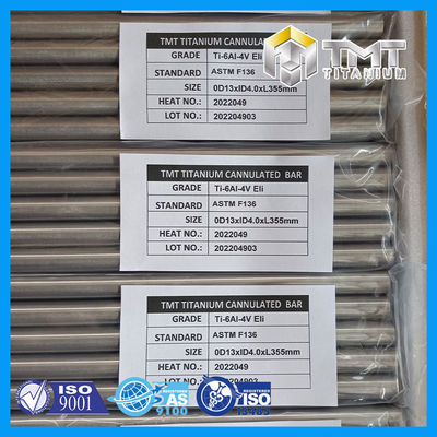 ASTM F136/TI-6AL-4V ELI/GR23 CANNULATED BAR